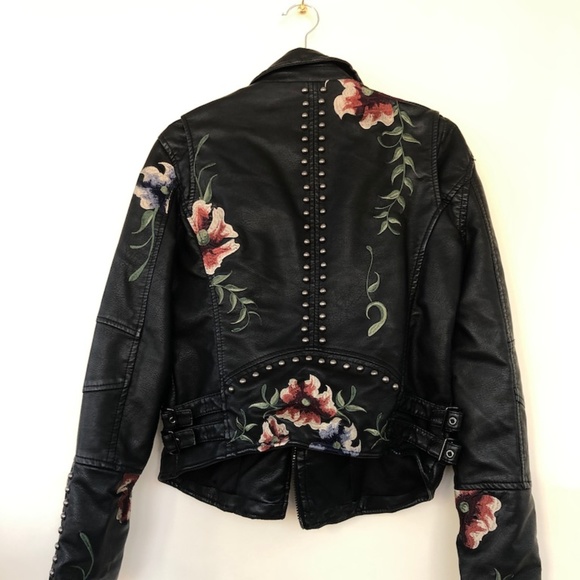 Blank NYC | Jackets & Coats | Blank Nyc Floral Leather Jacket | Poshmark